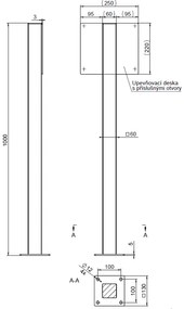 Americká poštovní schránka - single easy Odstín: RAL 7016 - Antracit