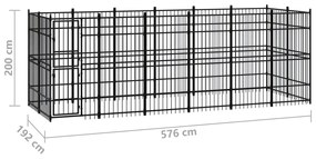 Venkovní psí kotec ocel 11,06 m²