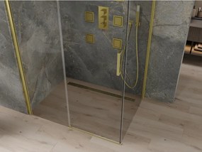 Mexen Omega sprchový kout 100x90cm, 8mm sklo, zlatý profil-čiré sklo, 825-100-090-50-00