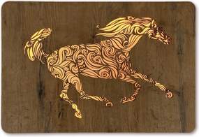 Li-Go "Kůň ve cvalu" světelný obraz 230V 62x42cm provedení povrchu: ořech