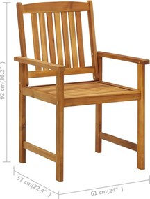 vidaXL Zahradní židle s poduškami 8 ks masivní akáciové dřevo [3078172] Barva: Královská modř