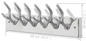 vidaXL Marketos Věšáky na kabáty 2 ks stříbrné hliník