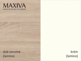 MAXIVA Předsíňová stěna - SARA, dub sonoma/krém