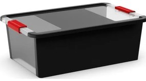 Plastový úložný box KETER Bi Box M s víkem 26l, černý