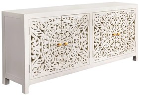 Massive home | Ručně vyráběný příborník MARRAKESCH 170cm bílé mangové dřevo