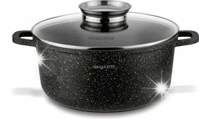Hrnec Indukční Víko Nepřilnavé Konighoffer Pollo Black 4,5 l 24 cm