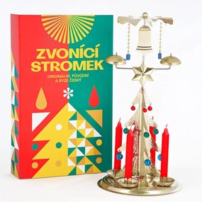 Zvonící stromek (andělské zvonění) zlatý