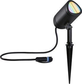 P 94849 Plug & Shine LED bodové zahradní světlo Smart Home Zigbee Shira IP65 RGBW+ 6,5W antracit - PAULMANN