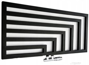 Regnis Kreon Zenit, topné těleso 1200x550 mm, 630W, černá matná, KZ120/55/BLACK/D5