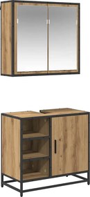 Sada koupelnového nábytku 2 ks Artisanový dub 65 x 33 x 60 cm 3402403