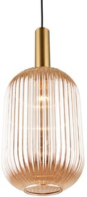 Toolight - skleněná stropní svítilna Amber APP458-1CP, oranžová, OSW-00588