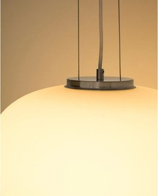 Bílé závěsné svítidlo se skleněným stínidlem ø 40 cm Ardali – Kave Home