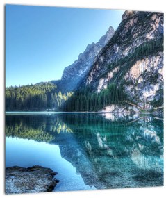 Obraz vysokohorského jezera (30x30 cm)