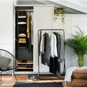 Compactor URBAN 60 x 100 cm - černá / Obal na krátké šaty a obleky