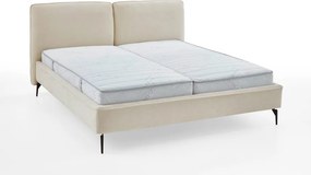 Slonovinová čalouněná dvoulůžková postel bez roštu 160x200 cm Infinity – Meise Möbel