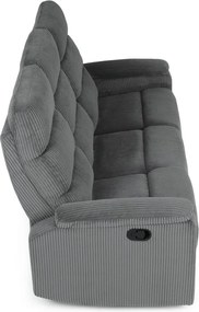Sedací souprava, polohovací, šedá, manšestrová látka, ASD-C5981 GREY6