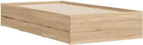 Rám postele se zásuvkami dub sonoma 90x200 cm kompozitní dřevo 3207296