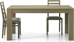 Jídelní stůl dub rýhovaný, barva sépiová - rozkládací 140x90