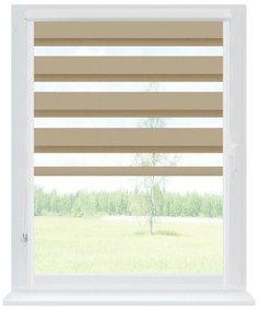 Dekodum Roleta den a noc v bílé kazetě soft, barva látky Tmavě béžová Šířka (cm): 88, Výška (cm): Balkonová (do 200 cm), Strana mechanismu: Práva