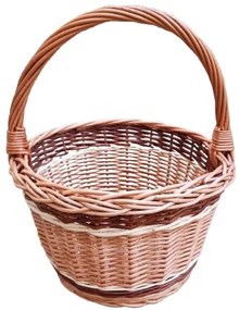 HRADIL Košík proutěný na houby a nákup HŘIBÁK IV. Rozměry koše: Průměr 20 cm x v.po ucho 27 cm, bez ucha 14 cm