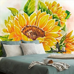 Samolepící tapeta nádherná slunečnice - 450x300 cm