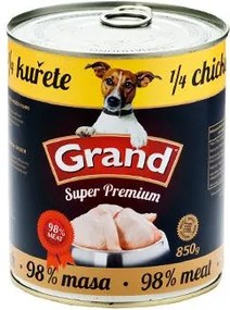 Jeseničan s.r.o. GRAND Dog konz. SuperPremium 1/4 kuřete 850g