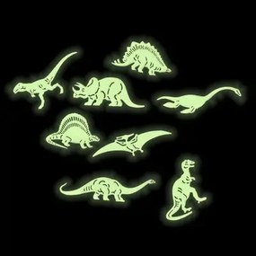 RAPPA Dekorace dinosauři svítící ve tmě / Samolepky na zeď