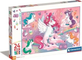 Clementoni PUZZLE Veselí jednorožci MAXI / 24 dílků / od 3 let