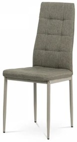 Jídelní židle šedá látka, kov matný cappuccino, DCL-397 CRM2