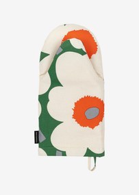 Marimekko Kuchyňská rukavice Pieni Unikko 60 zelená oranžová béžová