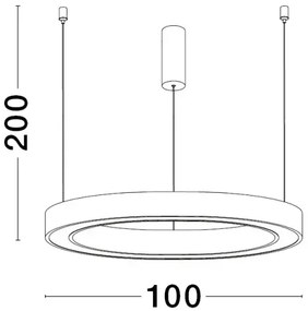 LED lustr Sting 100 zlatá