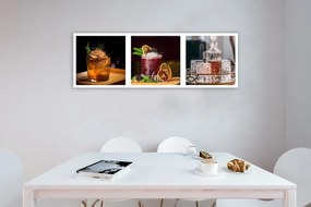 Gario Obraz na plátně Sada nápojů a whisky Rozměry: 90 x 30 cm