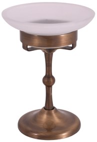 Slezák RAV Mýdlenka skleněná stará mosaz (bronz) Koupelnový doplněk MORAVA RETRO, Barva: stará mosaz - MKA0301SM
