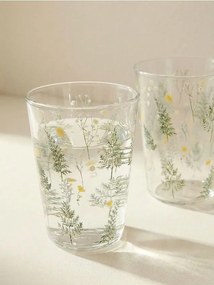 Sinsay - Sklenice s květinovým motivem 2 pack - zelená