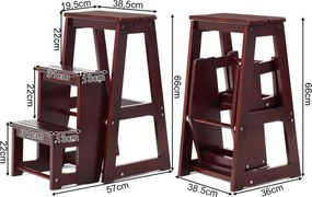 Costway Chair Ladder Žebřík Chair Stool Žebřík Stupeň Chair Stupeň skládací