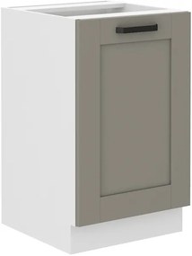 Kuchyňská skříňka LUNA 50 ZL 1F BB korpus: bílá, barva dvířek: světle šedá CLAY