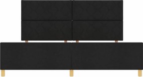 Rám postele s čelo Černá 200 x 200 cm textil 3344832