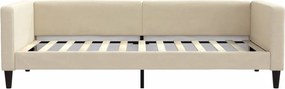 Válenda s matrací krémová 100 x 200 cm textil 3196569