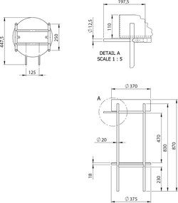 Sapho Sapho, PUNO podstavec s umyvadlem 375x870x448xmm, zlatá mat, SKA380-5-01