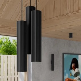 Závěsné svítidlo SOLLUX KARBON 3P černá GU10 3x10W bez žárovek SL.1576