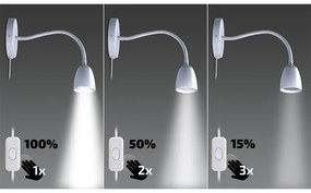 SOLIGHT LED nástěnná lampička, stmívatelná, 4W, 280lm, 3000K, bílá