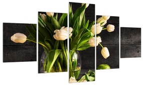 Obraz tulipánů ve váze (125x70 cm)