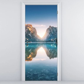 Fototapeta na dveře - Horské jezero (95x205cm)
