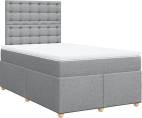 Box spring postel s matrací světle šedá 120x190 cm textil 3293533