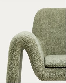 Zelené žinylkové křeslo Melvia – Kave Home