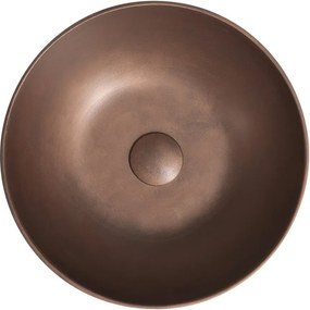 Sapho Sapho, FORMIGO betonové umyvadlo na desku, průměr 39cm, měď mat, FG320