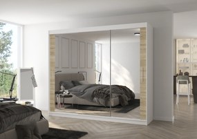ADRK Furniture Skříň s posuvnými dveřmi a zrcadlem CHESTER 250 ADRK-SW-CHE-WS-250