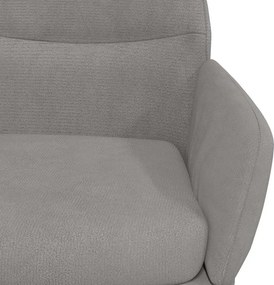 Relaxační křeslo světle šedé samet 341108