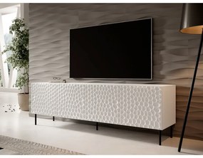 TV stolek Erizerto, Barva: bílá / bílá + černý