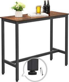 Barový stůl 100 × 40 × 90 cm, hnědý a černý